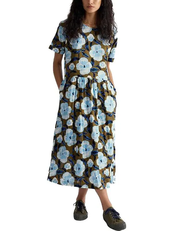 SEASALT CORNWALL Brouse Dress - Spring Pansy Seagrass