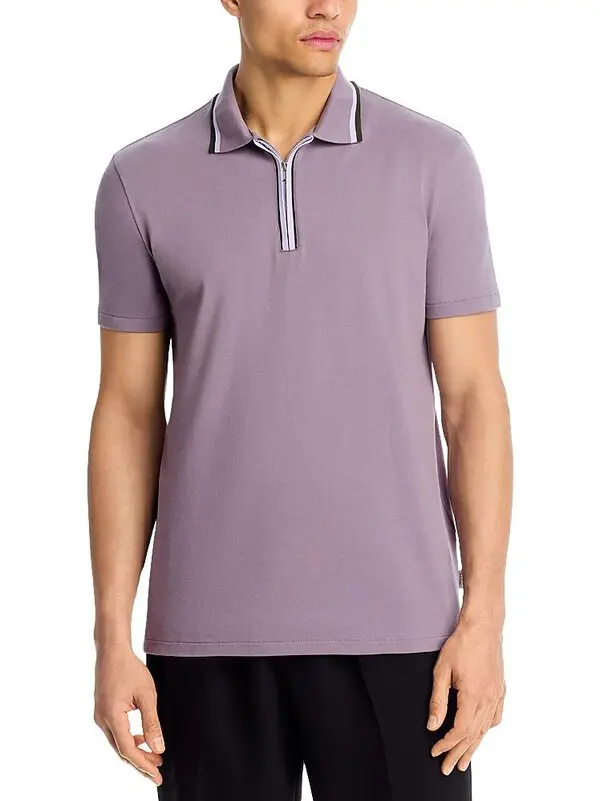 Paul Smith Zipper Polo Shirt - Light Purple