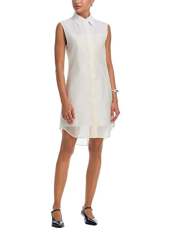 Helmut Lang Sleeveless Shirtdress - White/soft White
