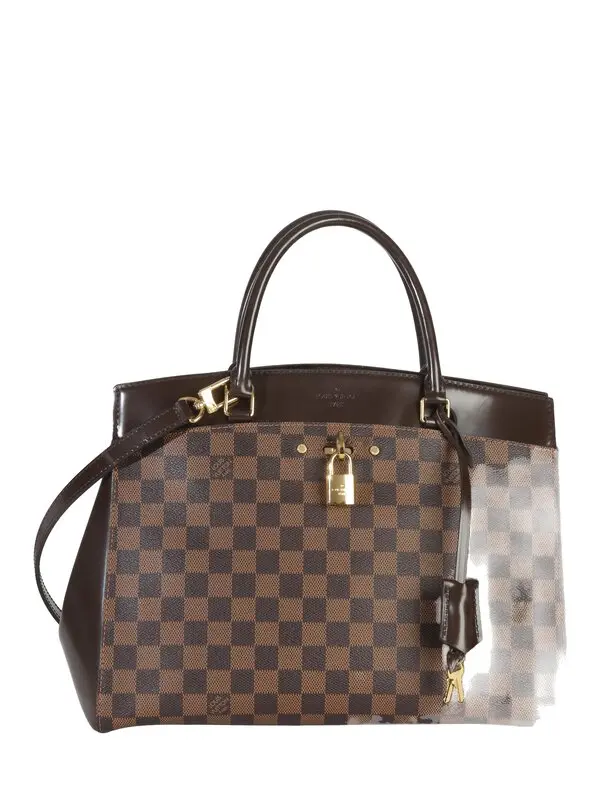 LOUIS VUITTON Damier Ebene Canvas Rivoli Mm - Brown