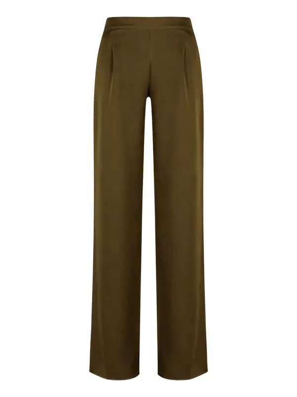 Max Mara Envers Satin Tailored Pants - Green