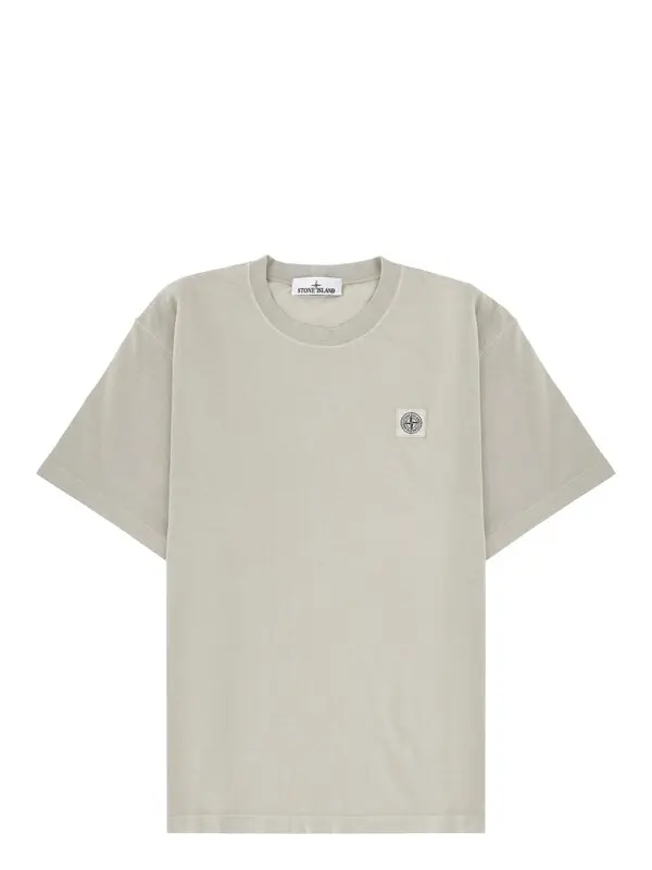 Stone Island T-shirt With Logo Patch - Grey