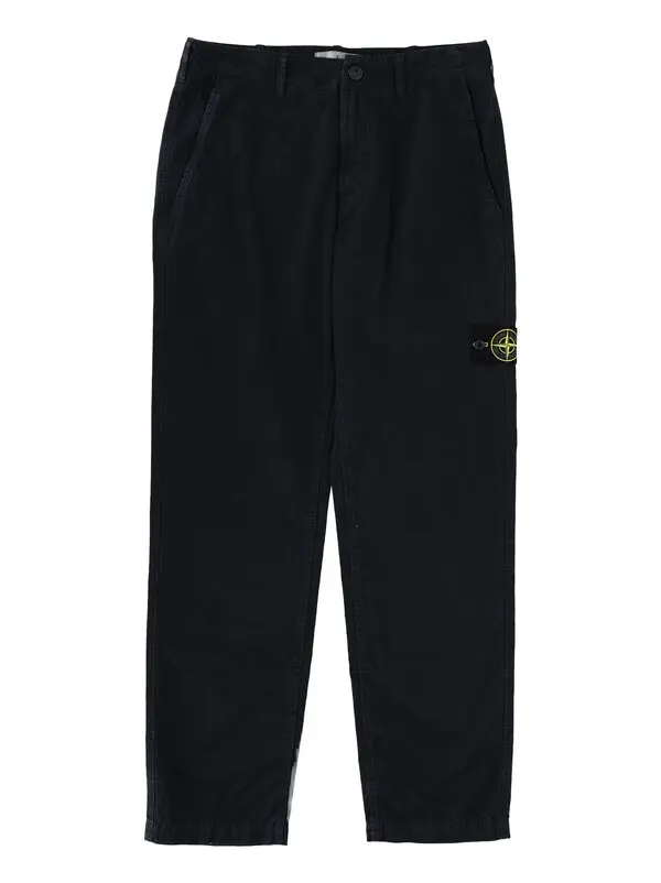 Stone Island Logo Patch Pants - Blue