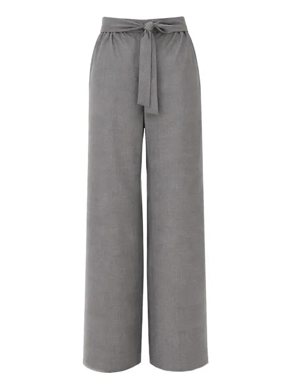 Max Mara Salpa Wide-leg Pants - Grey