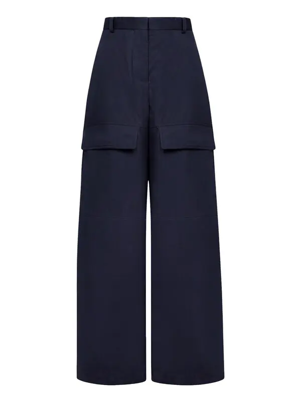 Stella McCartney Cotton Cargo Pants - Blue