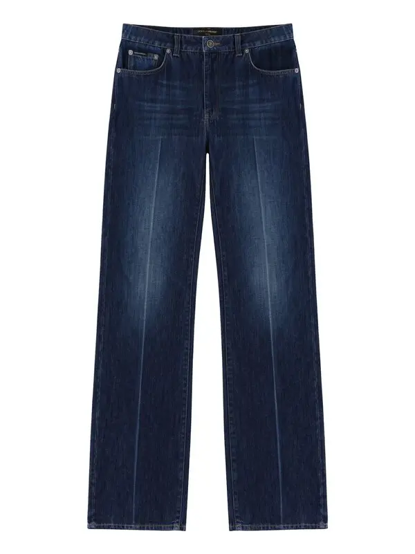 Dolce & Gabbana Low-rise Straight Leg Jeans - Blue