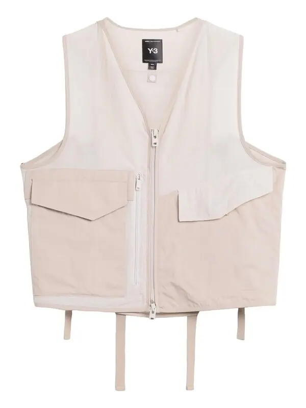 Y3 Vest With Pockets - Beige