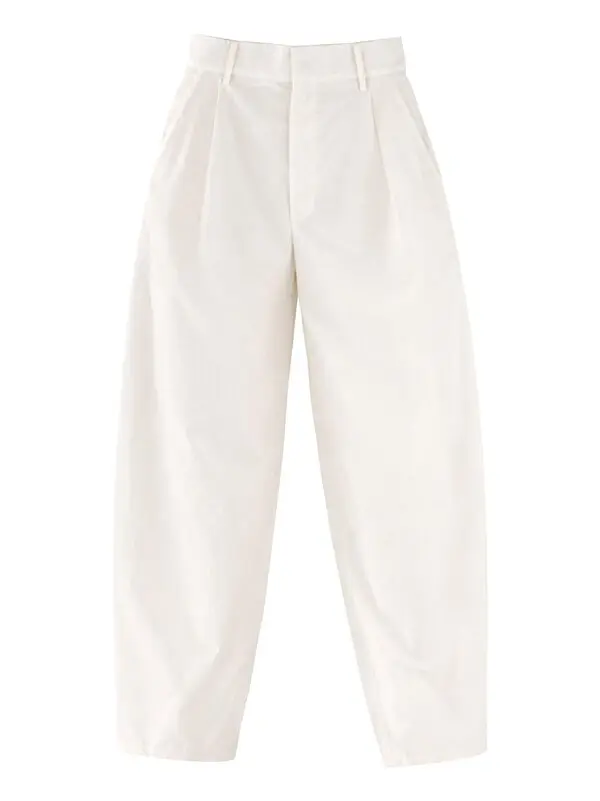 ALYSI Silk Tailored Pants - White