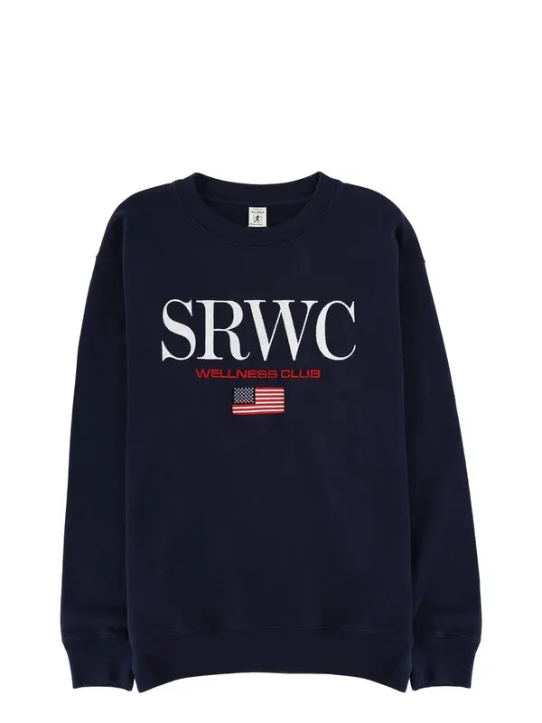 SPORTY & RICH Embroidered Sweatshirt - Blue