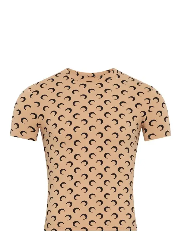 MARINE SERRE T-shirt "moon - Nude