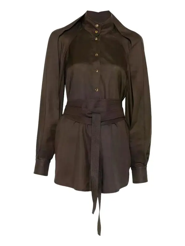 Zimmermann Tie-waist Shirt - Brown