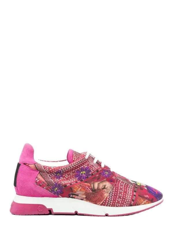 The Artistylist Floral Print Sneakers - Red