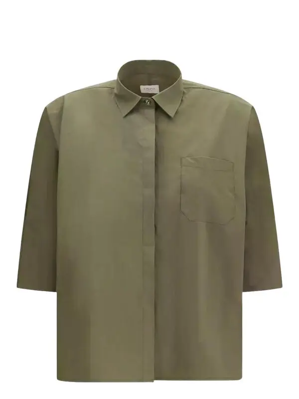CRUNA Elide Cropped Shirt - Green