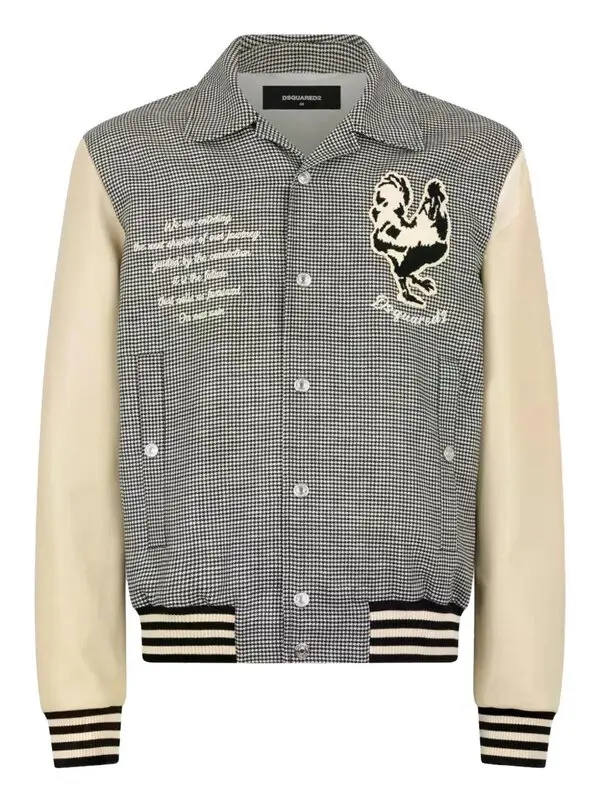 Dsquared2 Pattern Bomber Jacket - Black