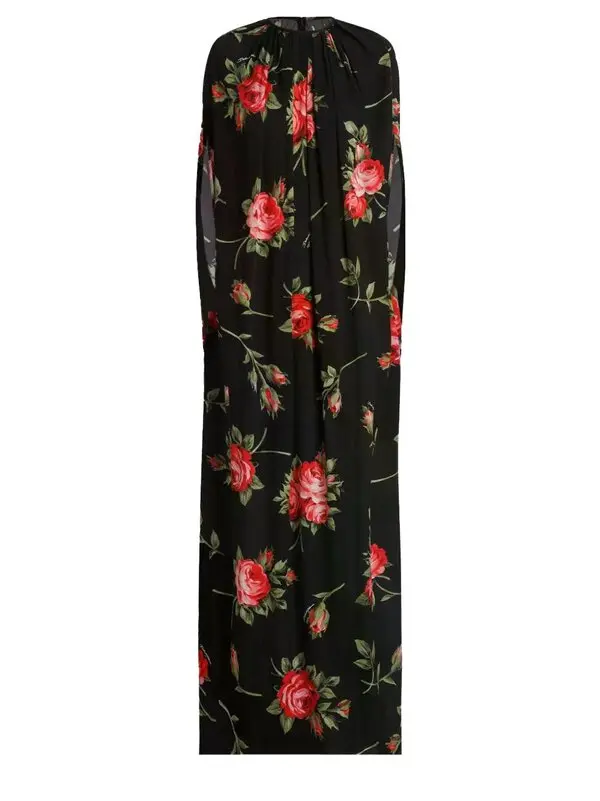 Dolce & Gabbana Floral-print Maxi Dress - Black