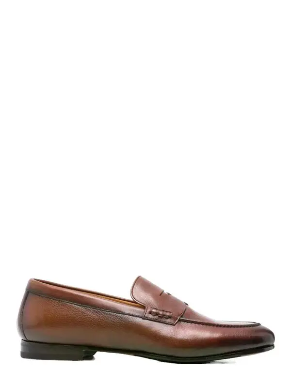 CALCE Penny Strap Loafers - Brown