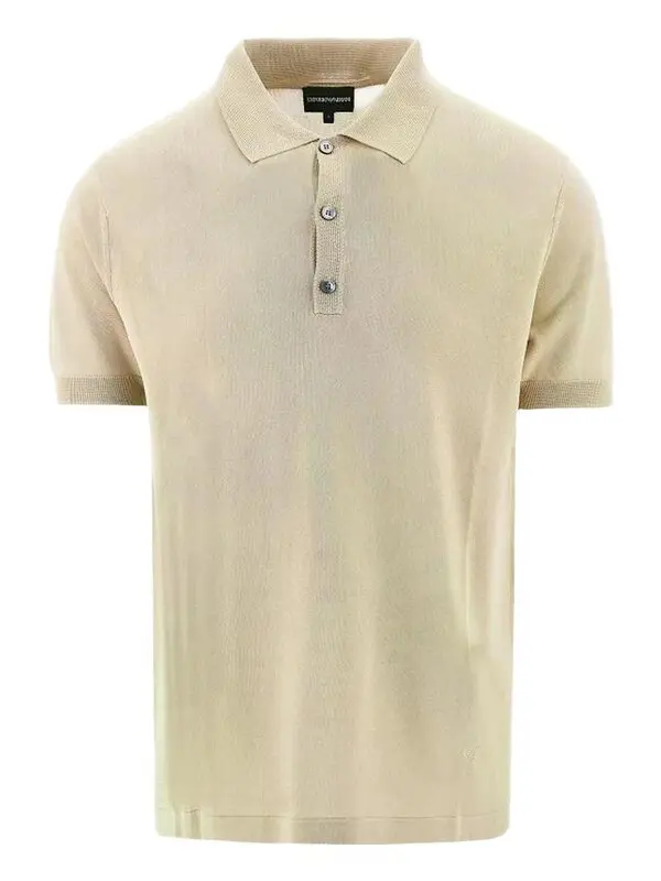 Emporio Armani Buttoned Polo Shirt - Neutrals