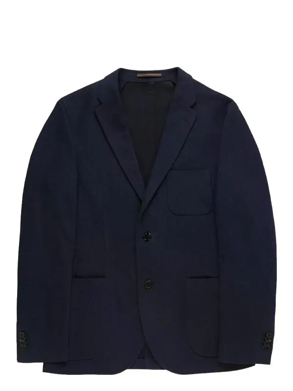 Incotex Rib-knit Blazer - Blue