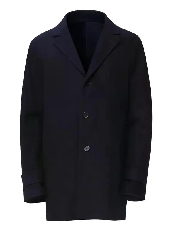 PALTO' Buttoned Single-breasted Coat - Blue