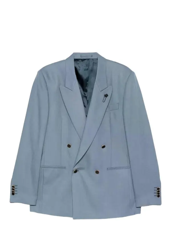 LARDINI Double-breasted Blazer - Blue