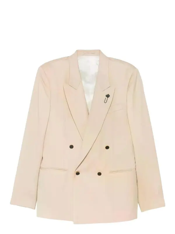 LARDINI Double-breasted Blazer - Neutrals