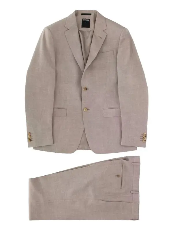 Zegna Mélange-effect Suit - Neutrals