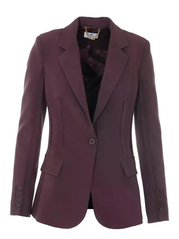 Elisabetta Franchi Double-breasted Jacket - Purple