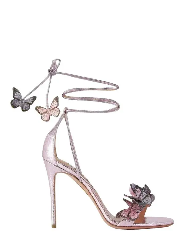 AQUAZZURA Papillon Butterfly Embellished Sandals - Pink