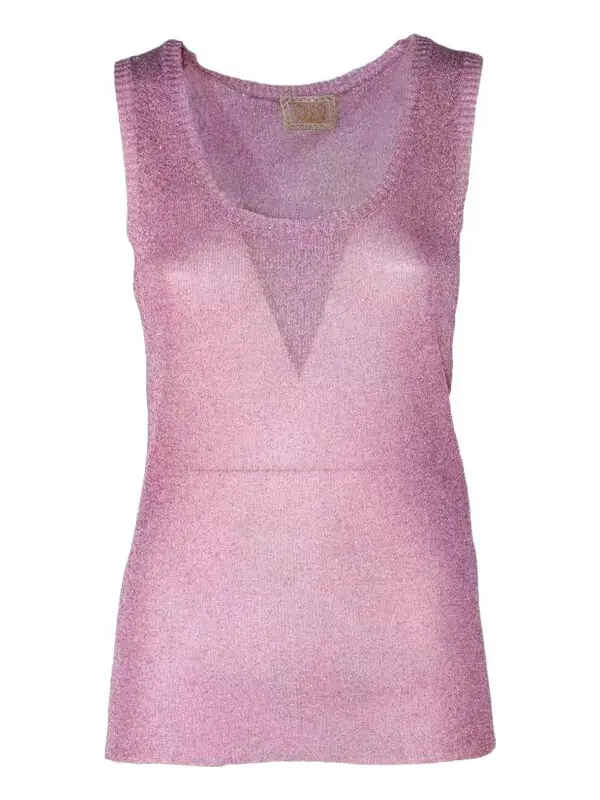 Pho Firenze Sleeveless Round-neck Top - Pink