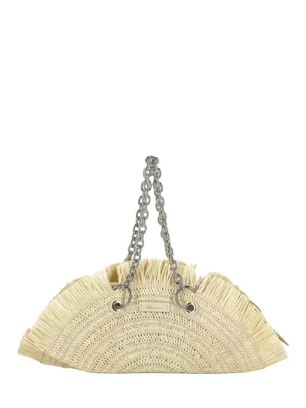 Blumarine Fringed Tote Bag - Neutrals