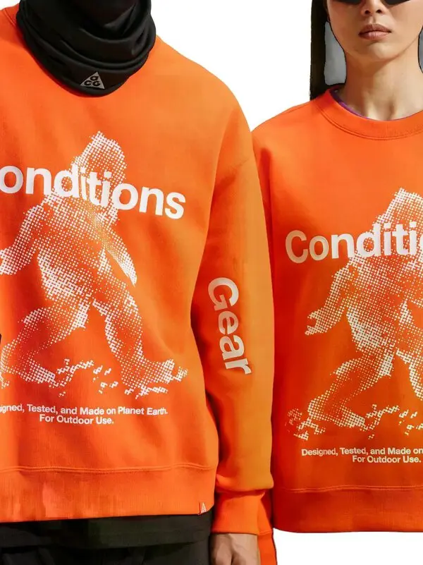Nike Tuff Fleece Crew-neck Sweatshirt - Orange