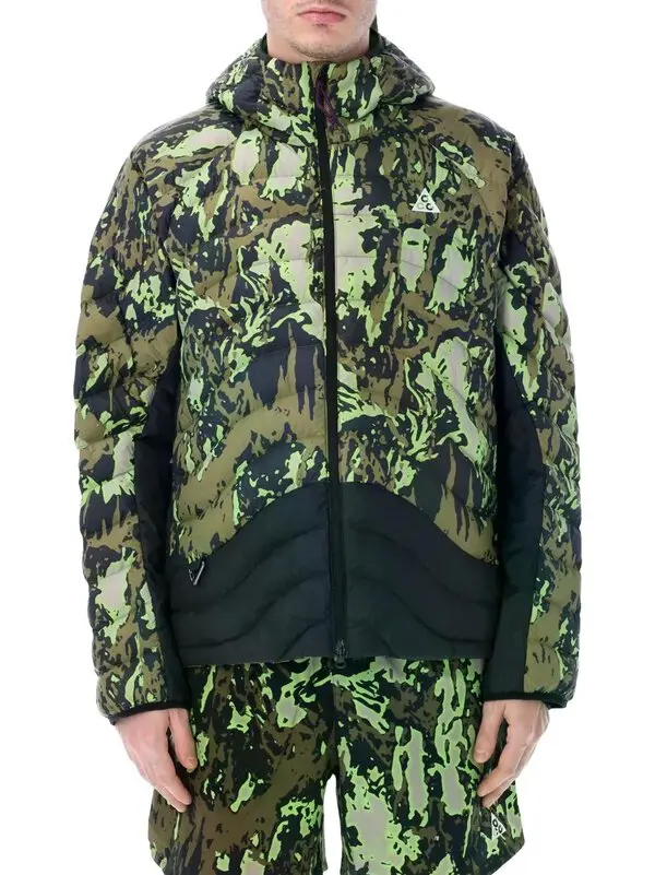 Nike Quilted Hooded Jacket - Green