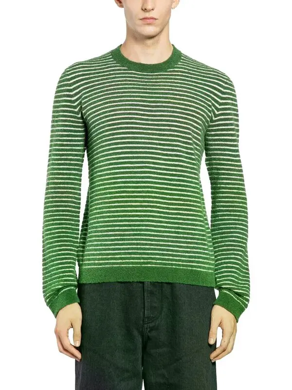 Loewe Striped Crew-neck Sweater - Green