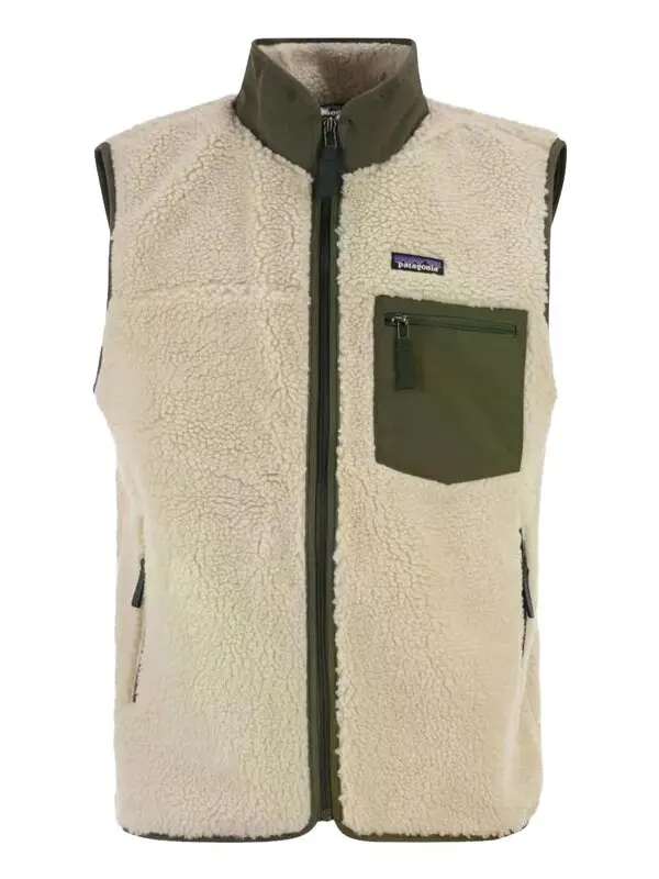 Patagonia Zip-up Fleece Texture Vest - Neutrals