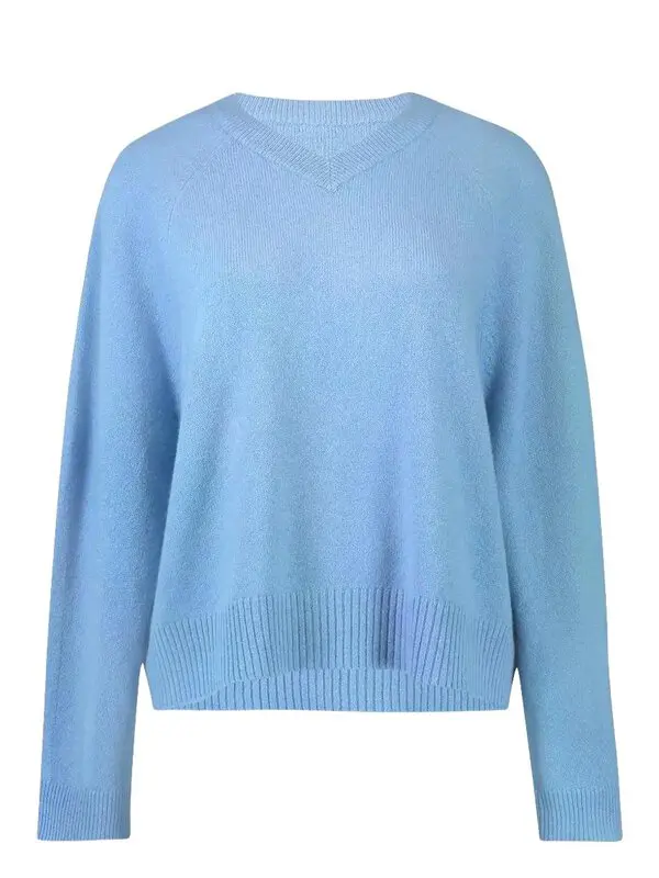 Max Mara V-neck Long-sleeve Sweater - Blue