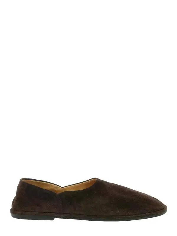 THE ROW Canal Suede Loafers - Brown
