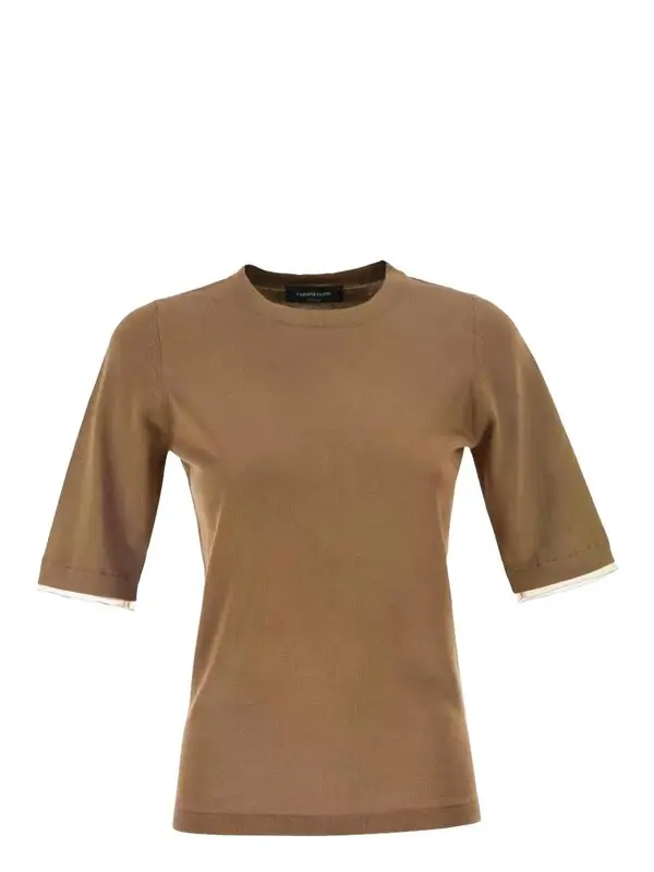 Fabiana Filippi Short-sleeve Crew-neck T-shirt - Brown