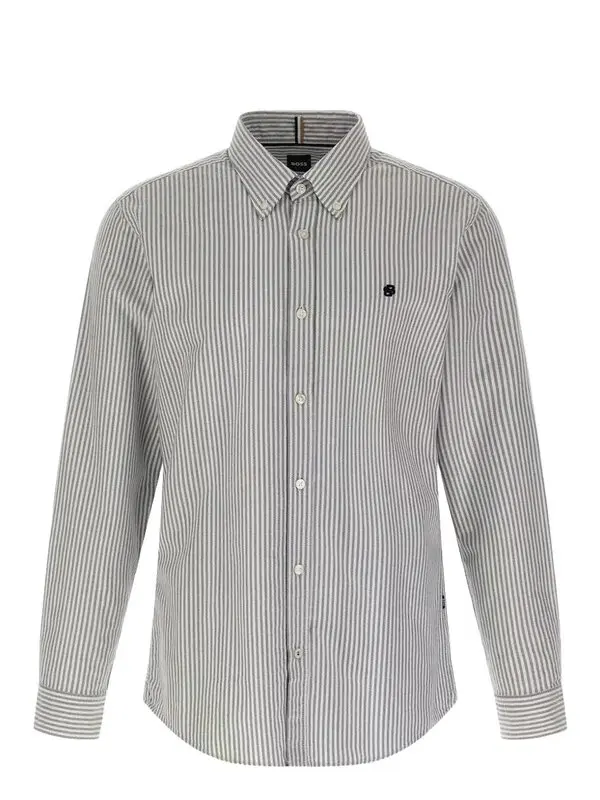 BOSS Striped Shirt - White