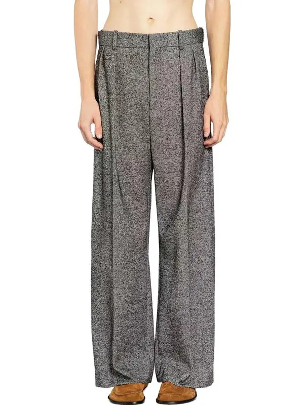 Loewe Wide-leg Twill Trousers - Grey