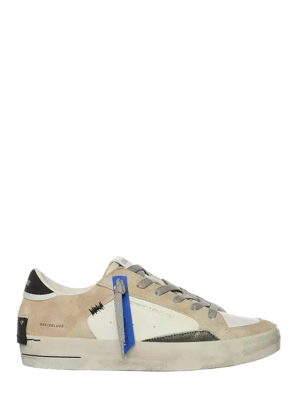 CRIME LONDON Sk8 Deluxe Leather Sneakers - Neutrals