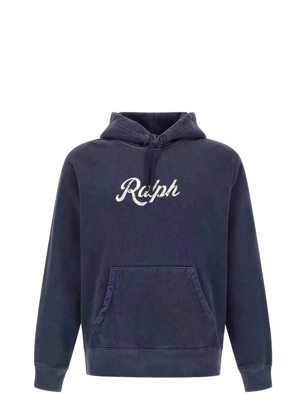 Polo Ralph Lauren Logo-print Kangaroo-pocket Hoodie - Blue