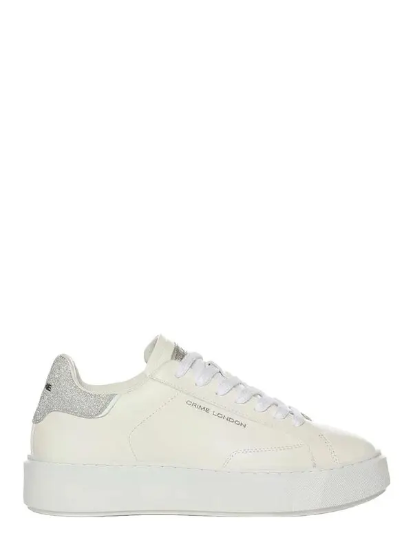 CRIME LONDON Round-toe Leather Sneakers - Neutrals
