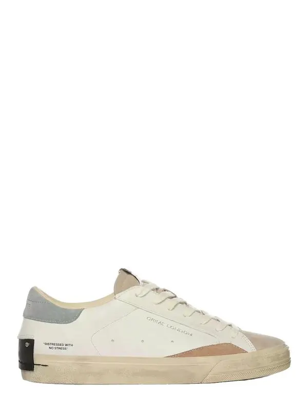 CRIME LONDON Distressed 2.0 Leather Sneakers - Neutrals