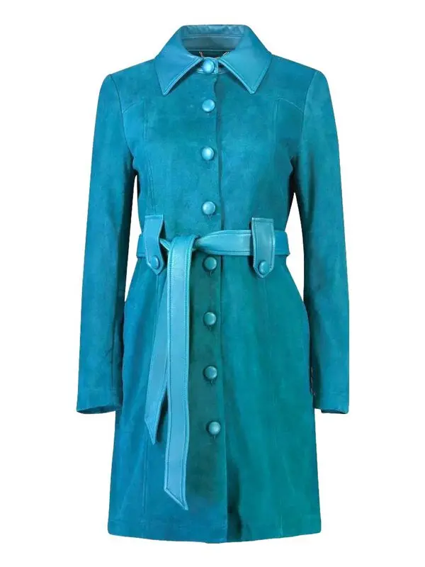 CHRISTY LYNN Belted Coat - Blue