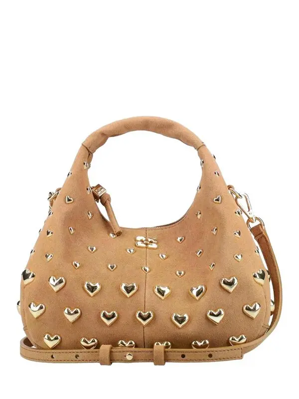 GANNI Mini Heart Shoulder Bag - Neutrals