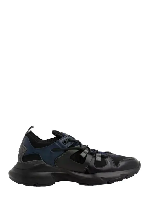TOD'S Lacing Panelled Sneakers - Black