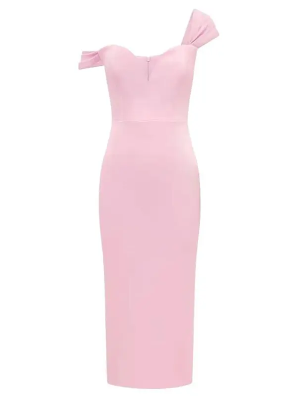 Alex Perry V-neck Ruffled Dress - Pink