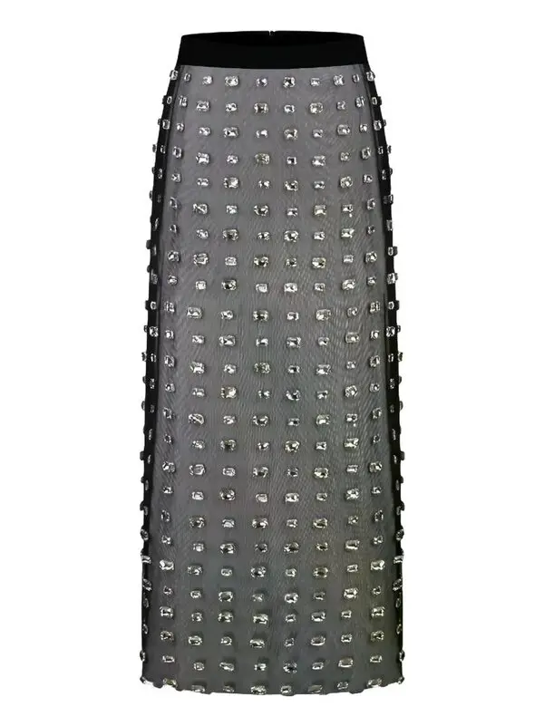 NUE Embellished Midi Skirt - Black