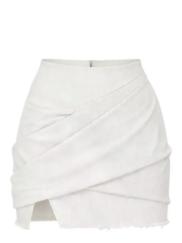 Rick Owens Draped Mini Skirt - White