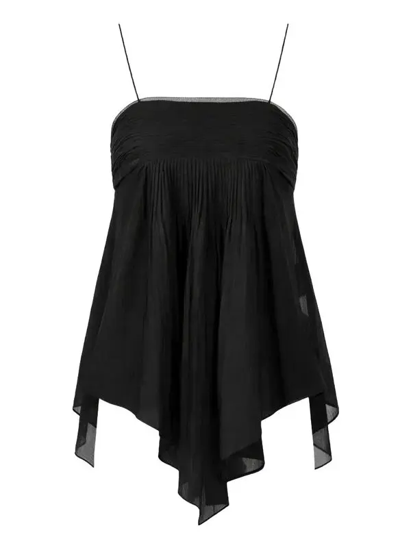 Christopher Esber Anemoni Cami Pleated Top - Black